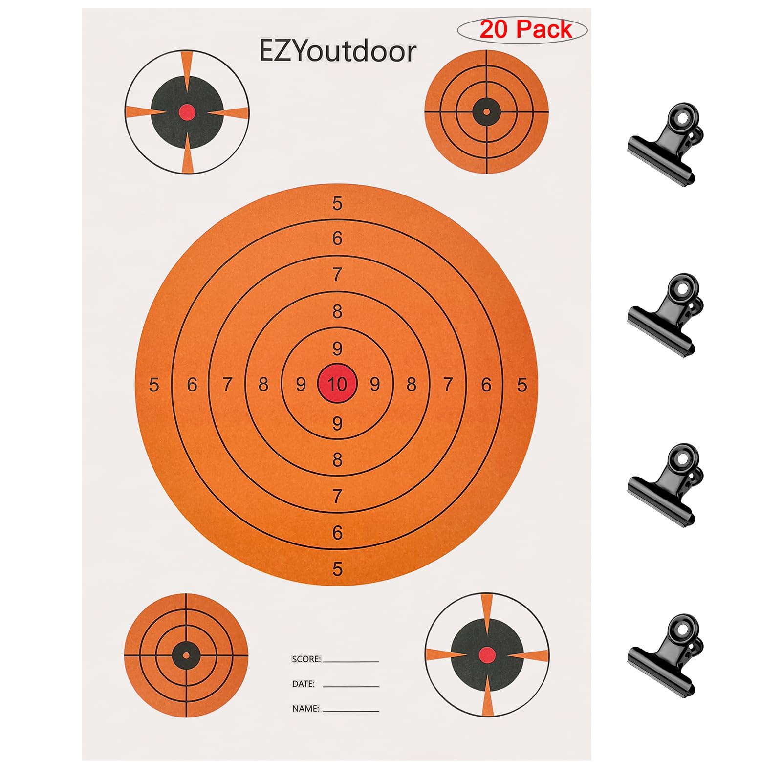 Amazon.com : Shooting Targets Paper, 12 x18 Inch Multiple Aiming Zones ...
