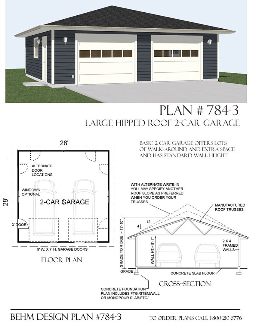 Two Car Garage Blueprints