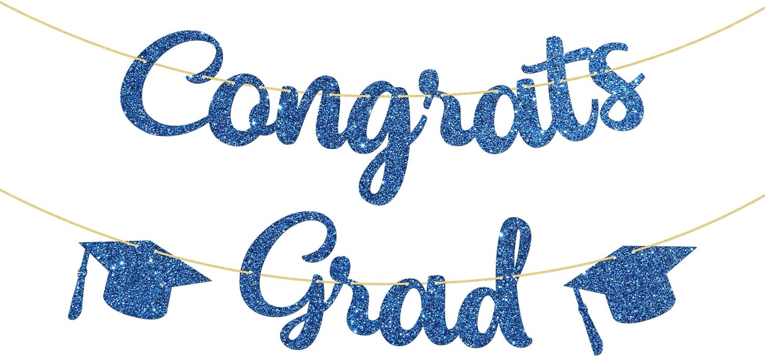 Amazon.com: WeBenison Congrats Grad Banner Congratulations Graduated ...