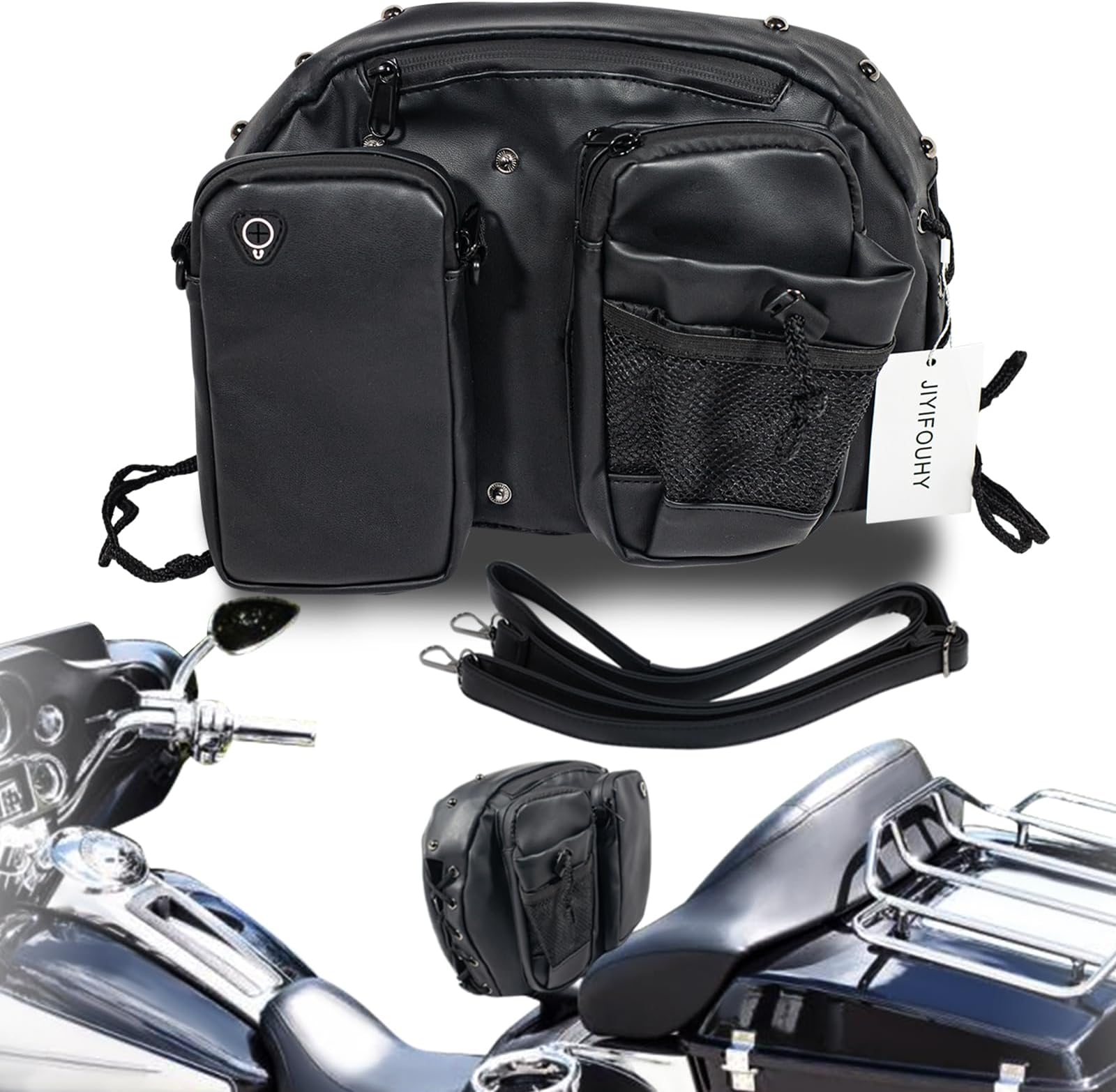 Amazon.com: Adjustable Universal Fit Motorcycle Backrest Bag, Driver ...