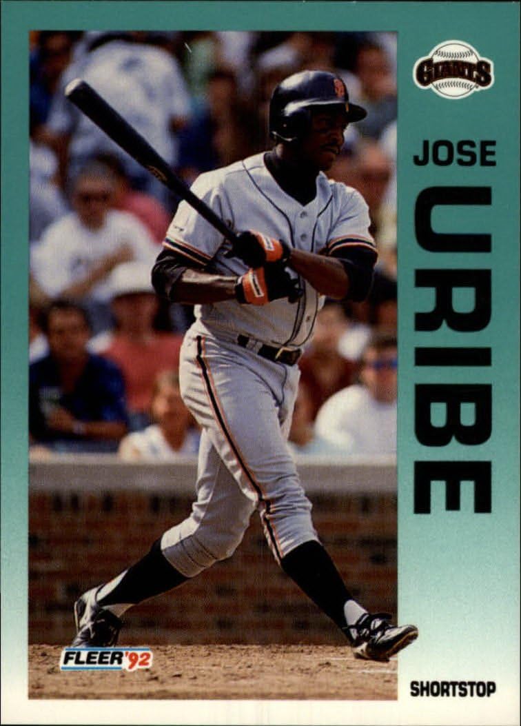 Amazon.com: 1992 Fleer Baseball Card #649 Jose Uribe : Collectibles ...