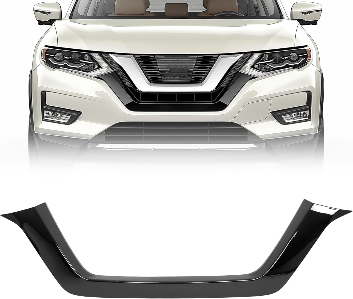 Amazon.com: HECASA Front Grille Face Bar Compatible with 2017-2019 ...