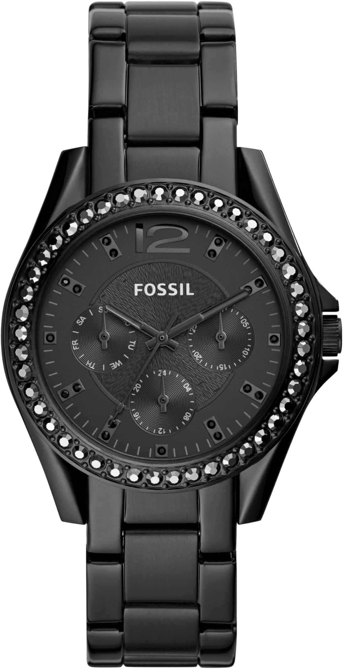 Fossil Riley Analog Black Dial Women's Watch-ES4519 Stainless Steel ...