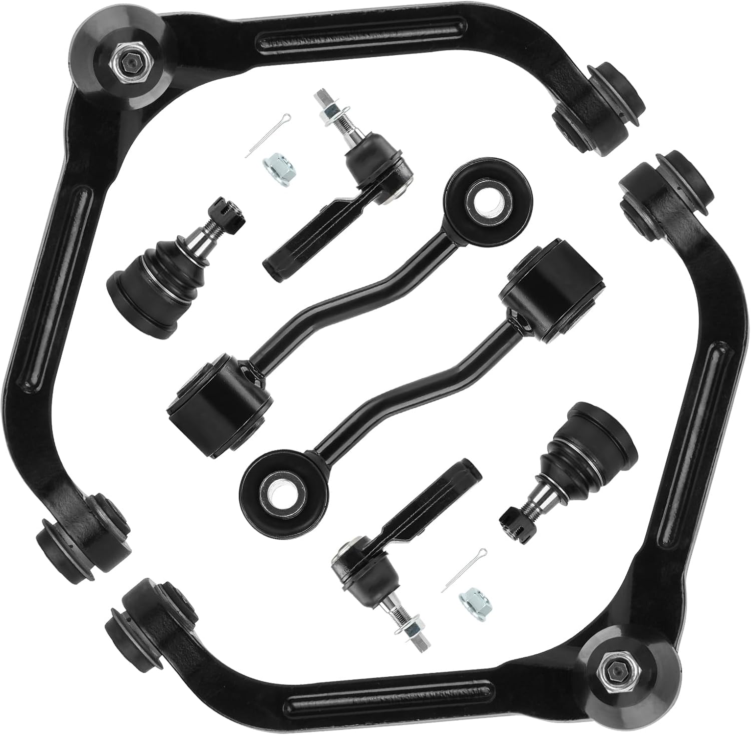 Amazon.com: 8pc Front Upper Control Arms Suspension Kit fit for Jeep ...