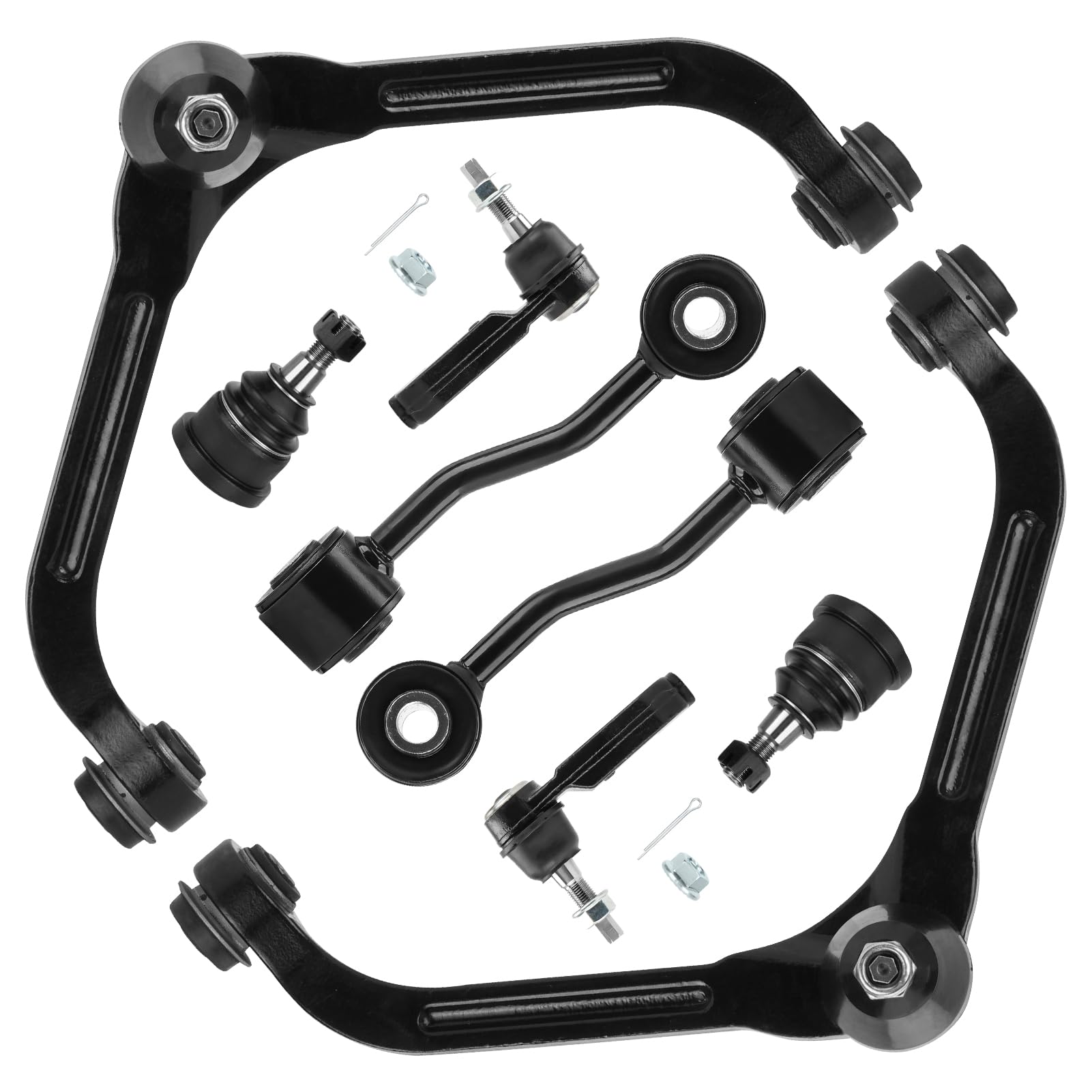 Amazon.com: 8pc Front Upper Control Arms Suspension Kit fit for Jeep ...