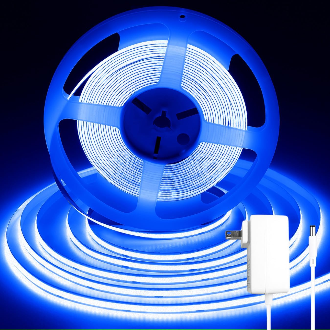 Amazon.com: iNextStation COB LED Strip Light Blue 32.8FT 10M, DC24V CRI ...