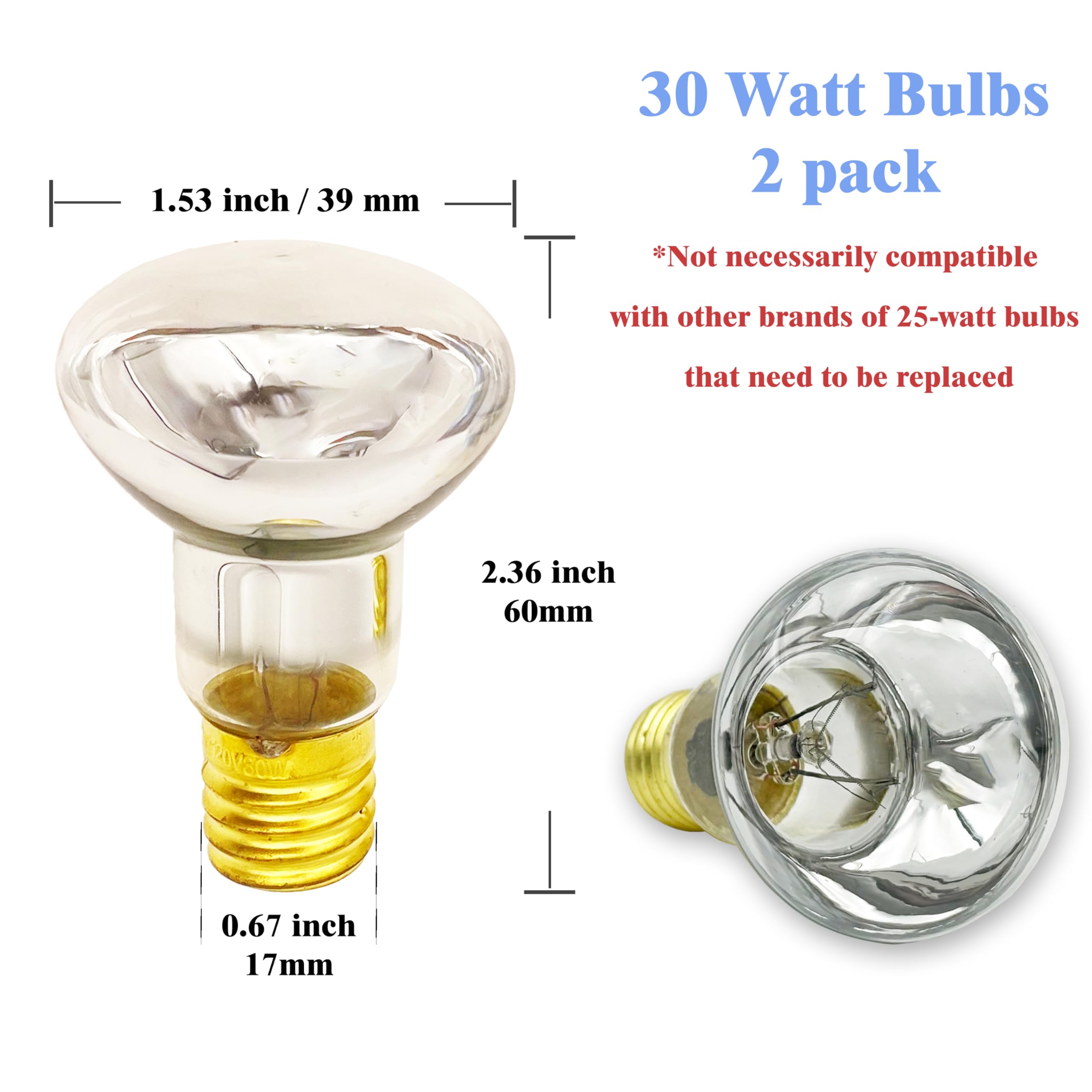 Snapklik.com : AHCCSD E17 R39 30 Watts Bulbs,Lava Lamp Replacement 16 ...