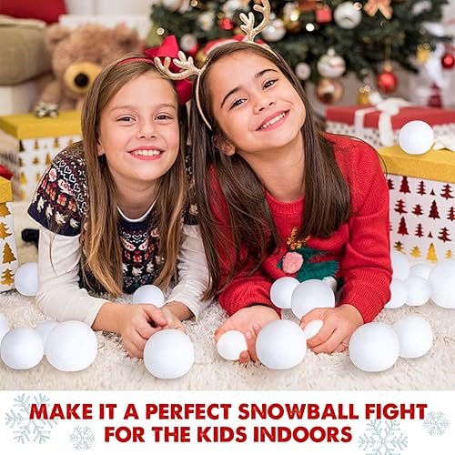 Snapklik.com : Hatisan 50 Pack Fake Snowballs For Kids, Indoor Snowball ...