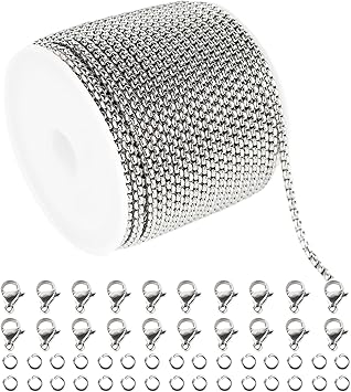 Amazon.com: UMAOKANG 32.8 Feet/Roll Silver Stainless Steel Rolo Box ...