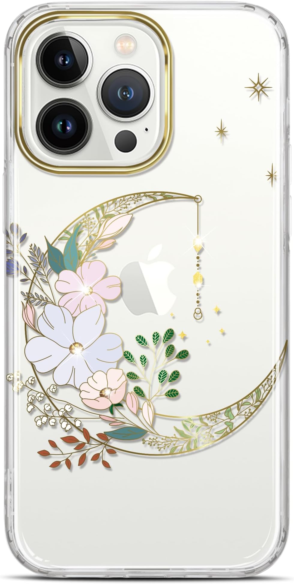 Amazon.com: Fisgerod Black Celestial Sun and Moon and Star Phone Case ...