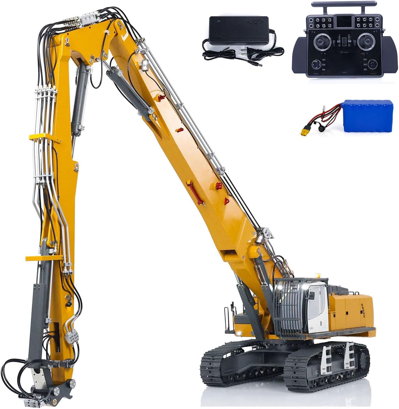 Amazon.com: wheelfun 1/14 K970-300 CUT RC Hydraulic Excavator Metal ...