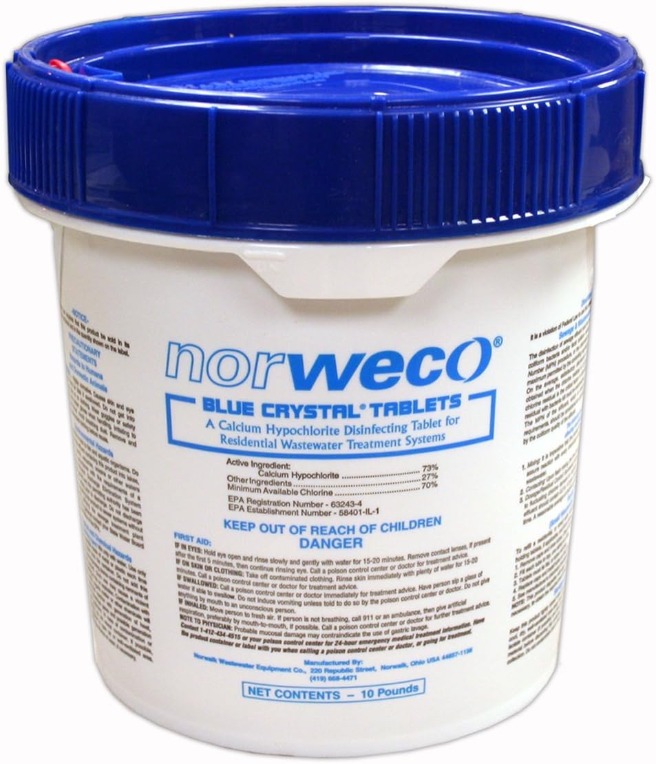 Amazon.com: Norweco 10lb. Bio-Sanitizer Chlorine Tablets for Aerobic or ...
