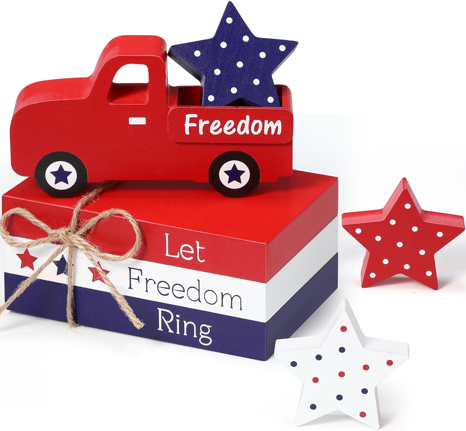 Amazon.com: Marsui 5 Pieces Patriotic Table Decorations 4th of July ...