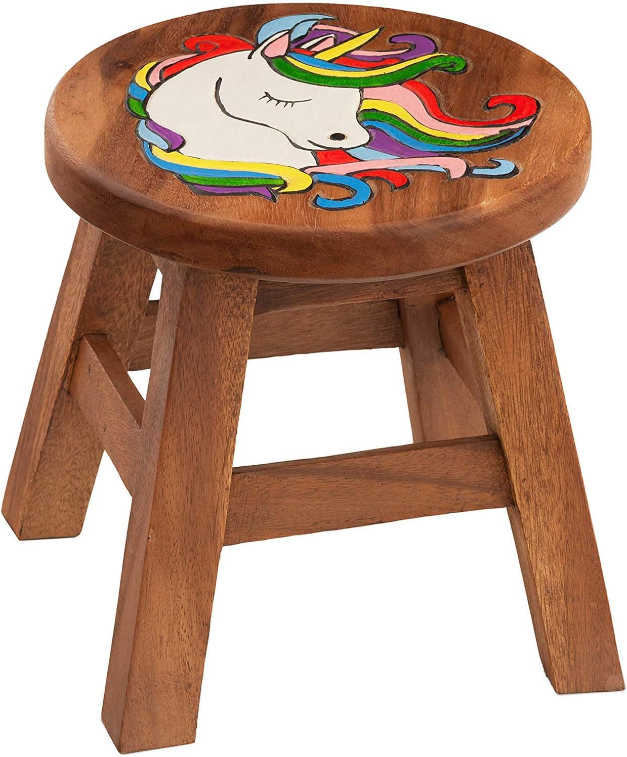 Small Plain Wooden Stool. H26cm. Ideal for children : Amazon.co.uk ...