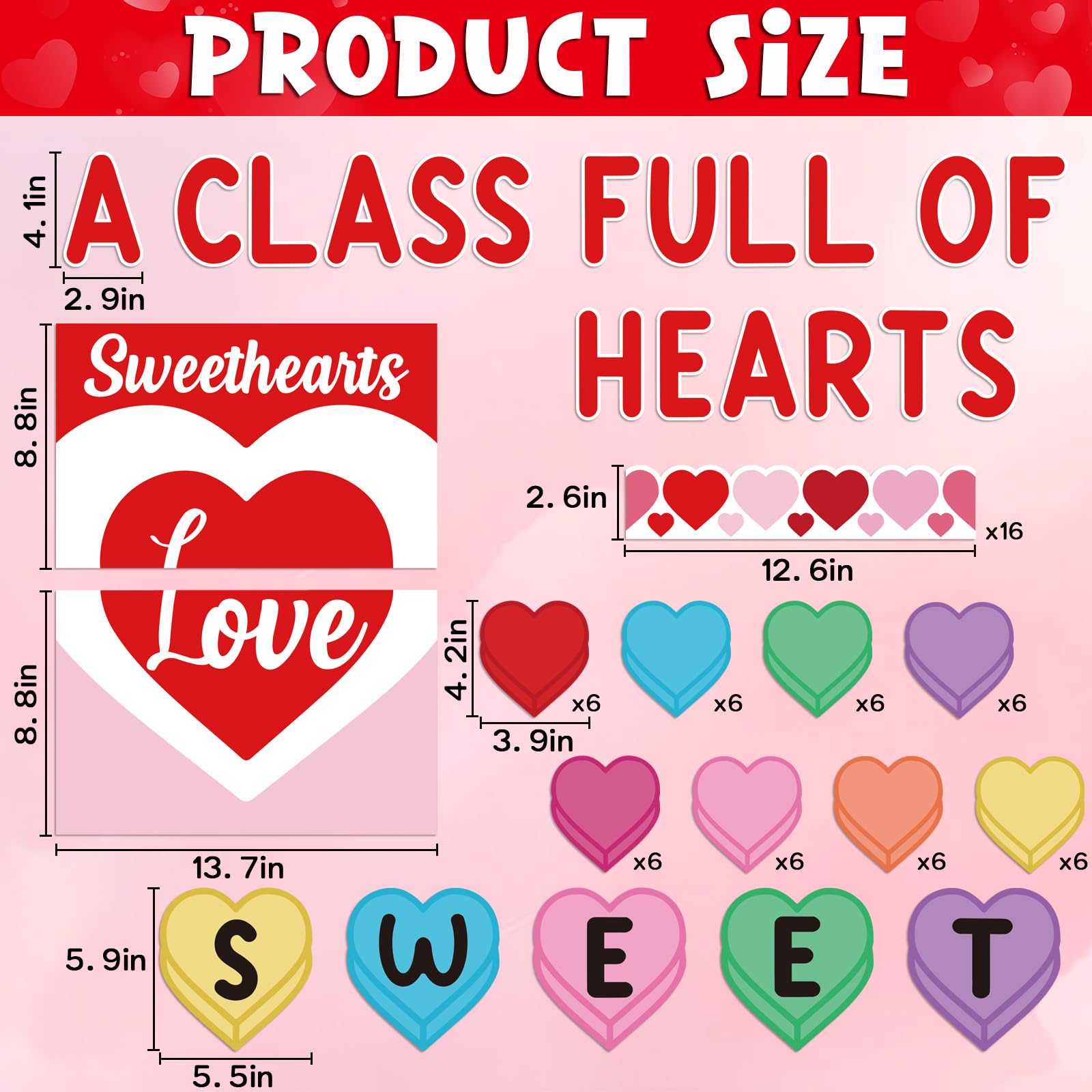 Snapklik.com : Valentines Day Bulletin Board Set Happy Valentines Day ...