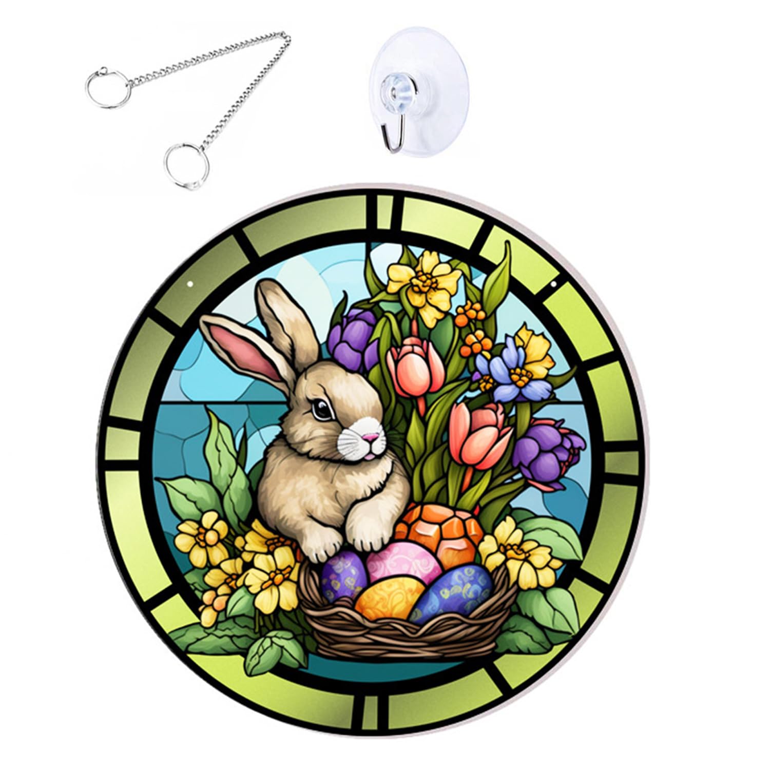 Amazon.com: BDHRKTE Rabbit Acrylic Window Pendant, Rabbit Suncatcher ...