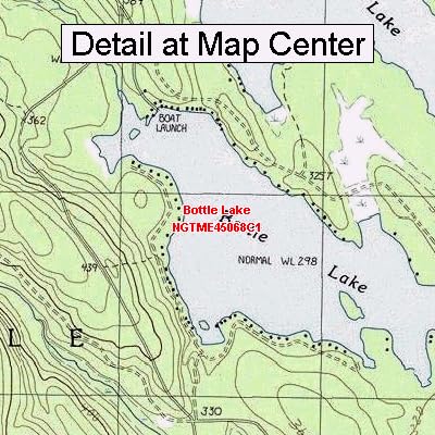 Amazon.com: USGS Topographic Quadrangle Map - Bottle Lake, Maine ...