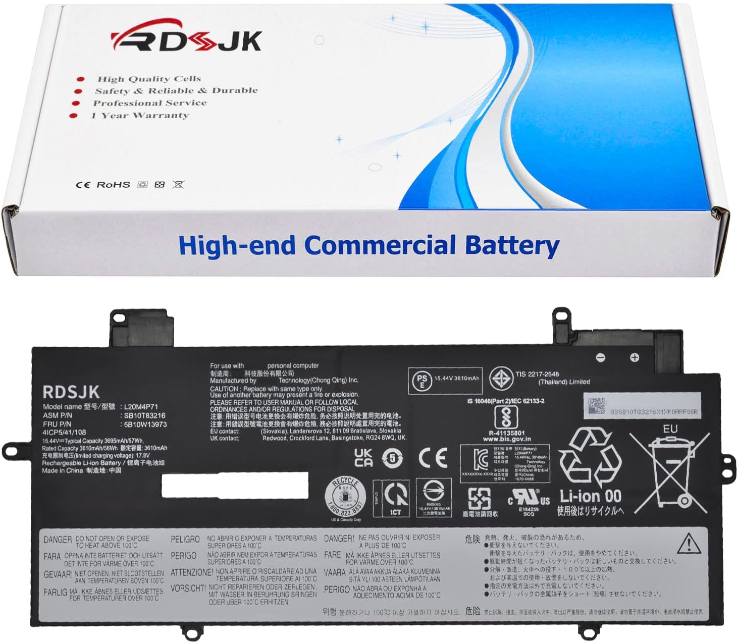 Amazon.com: EPYOBW L20M4P71 L20C4P71 5B10W13975 Laptop Battery 57Wh ...