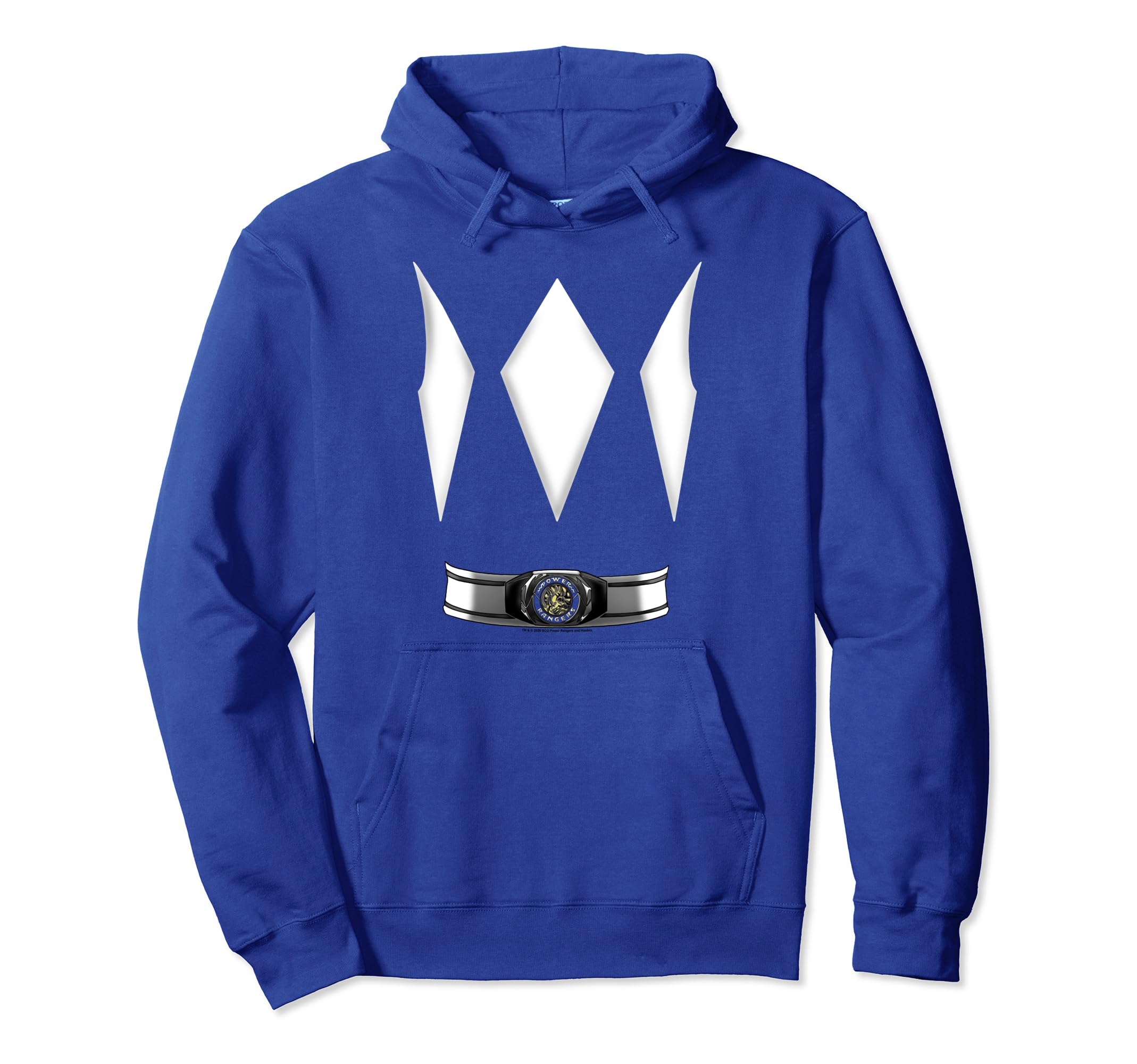 Amazon.com: Power Rangers Halloween Blue Ranger Costume Pullover Hoodie ...