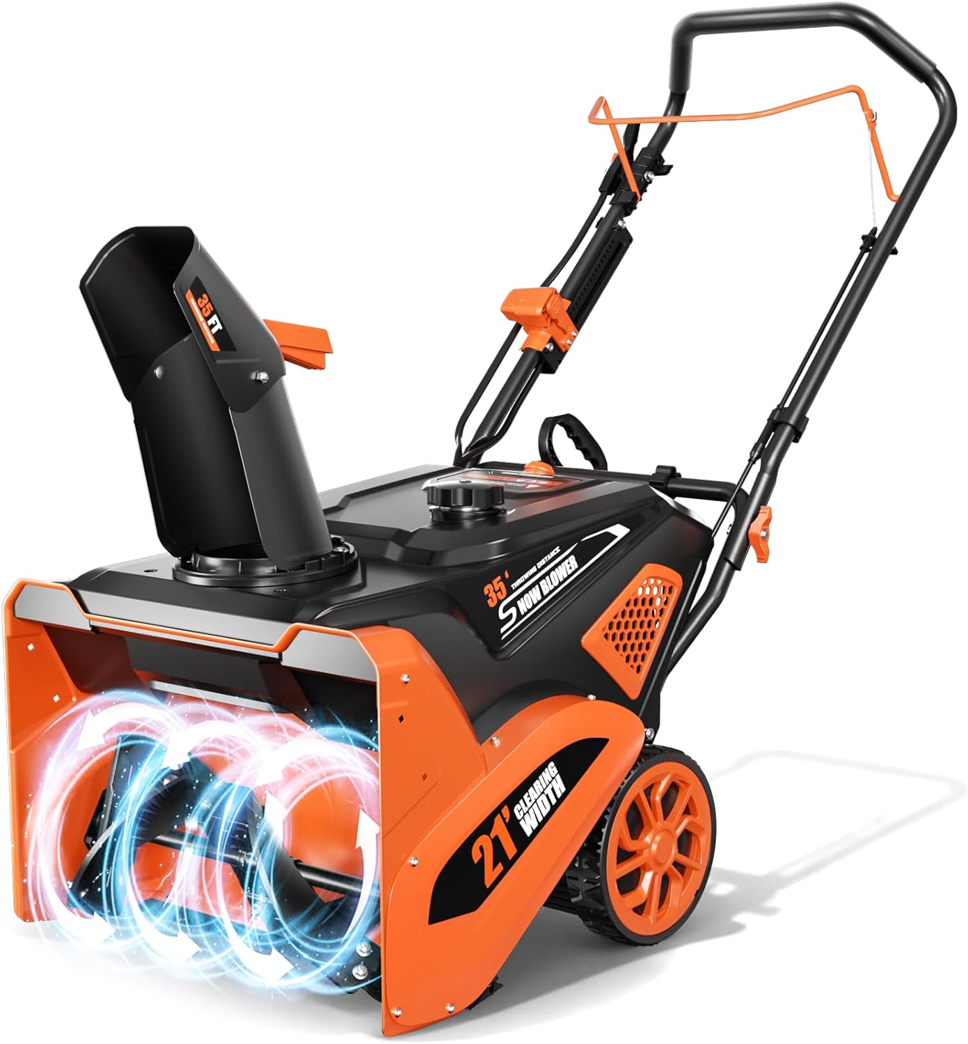 Amazon.com : Gas Snow Blower 21-Inch Single-Stage Snow Thrower, 212cc ...