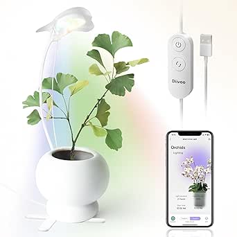 Amazon.com: Diivoo Smart Grow Lights for Indoor Plants, Bluetooth Full ...