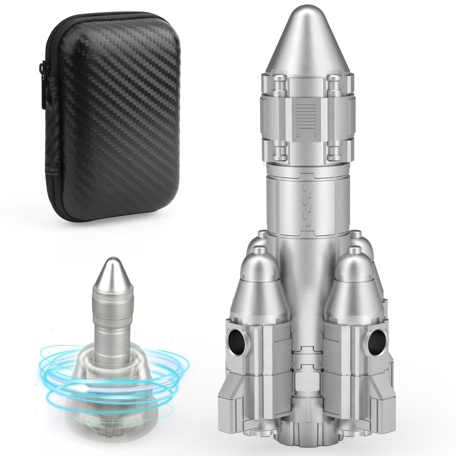 Buy Rocket Fidget Spinner Toy for Kids Adults, Metal Spaceship Toy ...