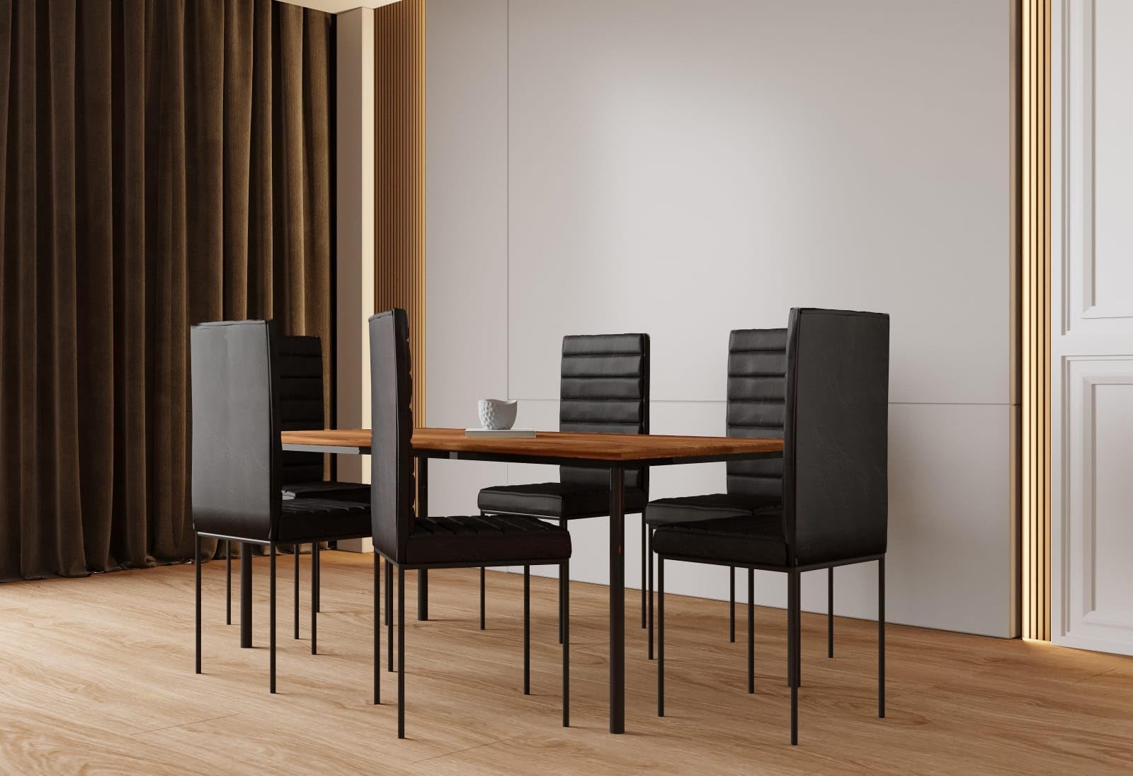 GODREJ INTERIO Neo Apple 6 -Seater Tempered Glass Rectangular Dining ...