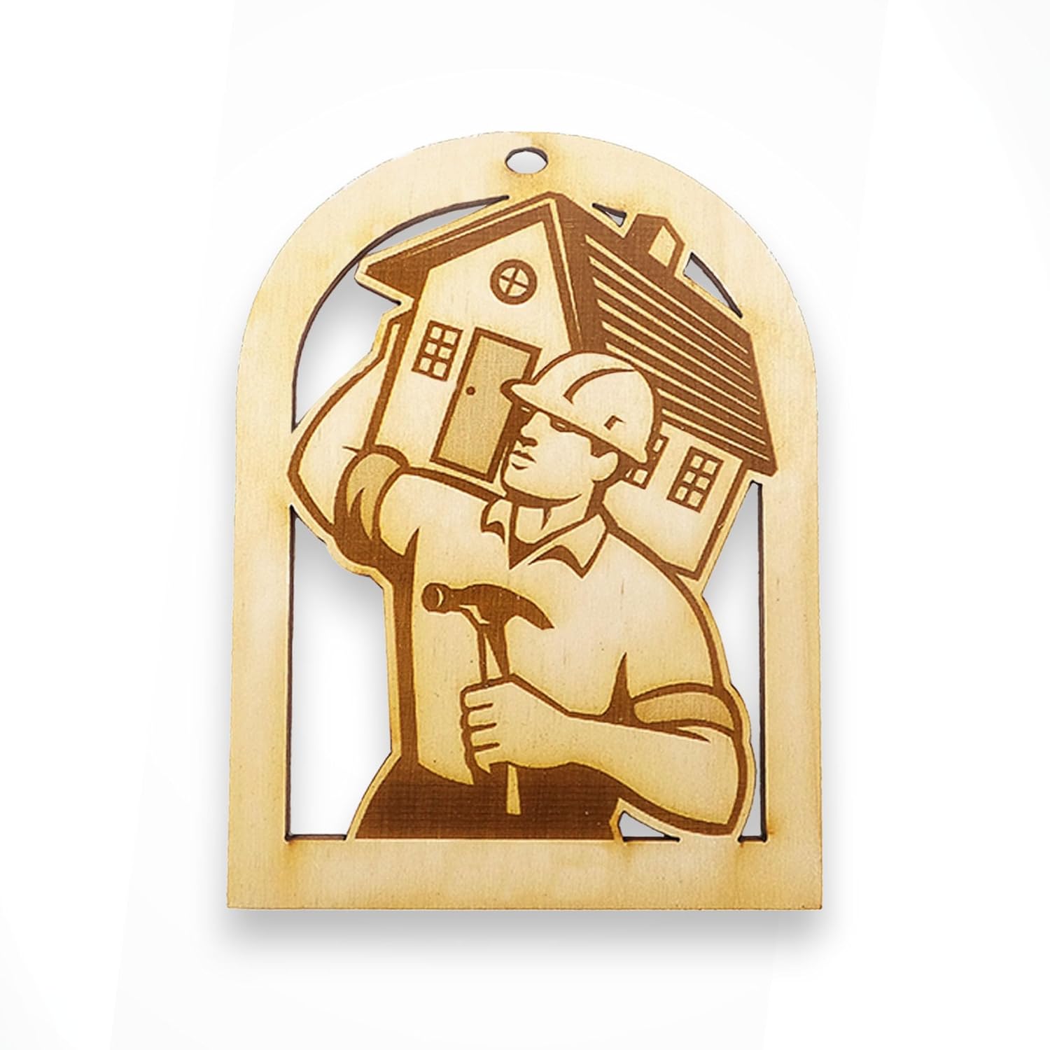 Amazon.com: Personalized Construction Ornaments, Carpenter Ornament ...