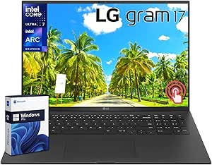 Amazon.com: LG Gram 17 Lightweight Business Laptop, Intel Evo Edition Core Ultra 7-155H, 17 ...