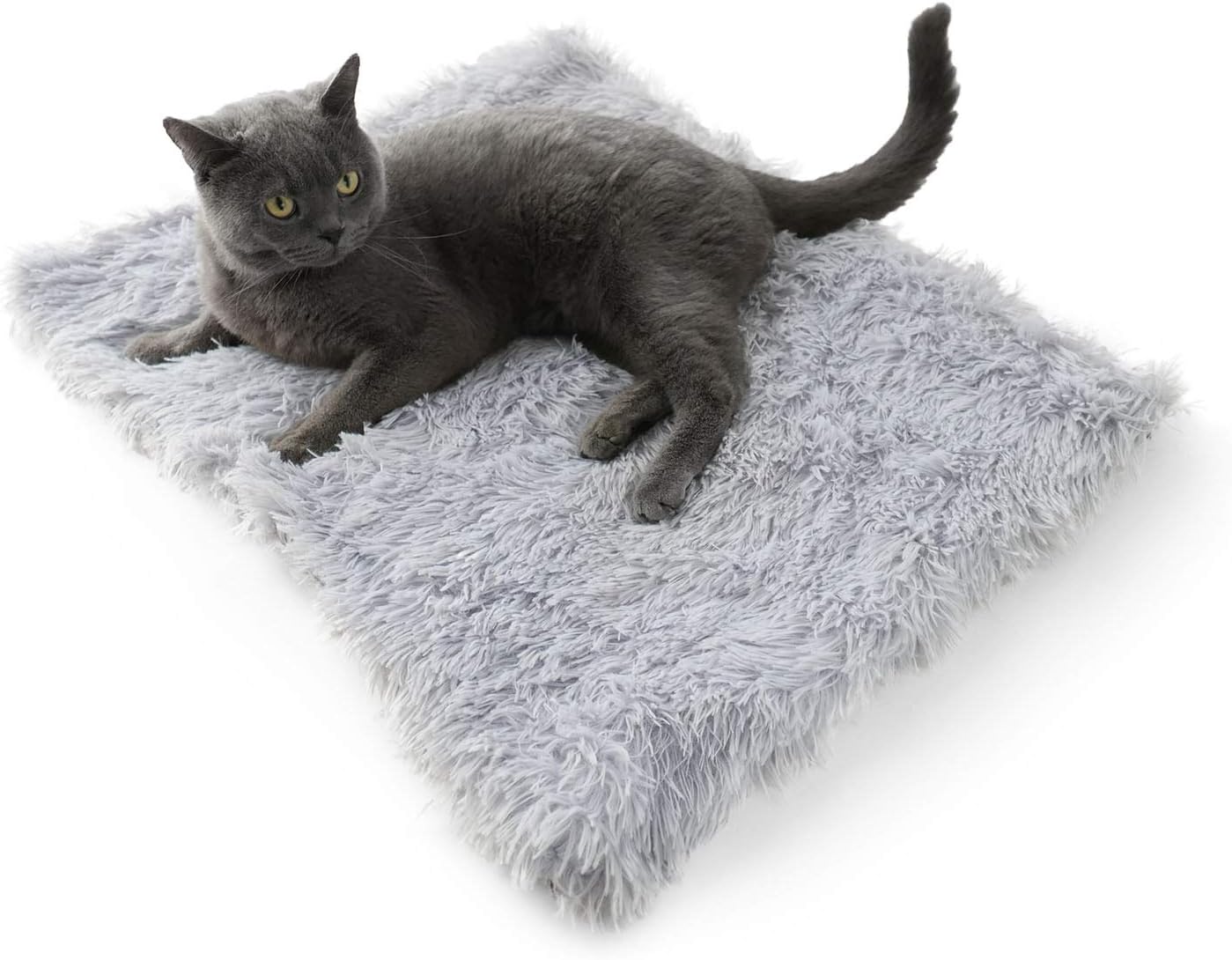 Amazon.com : 4CLAWS Furry Pet Bed/Mat (Convertible) - Grey : Pet Supplies