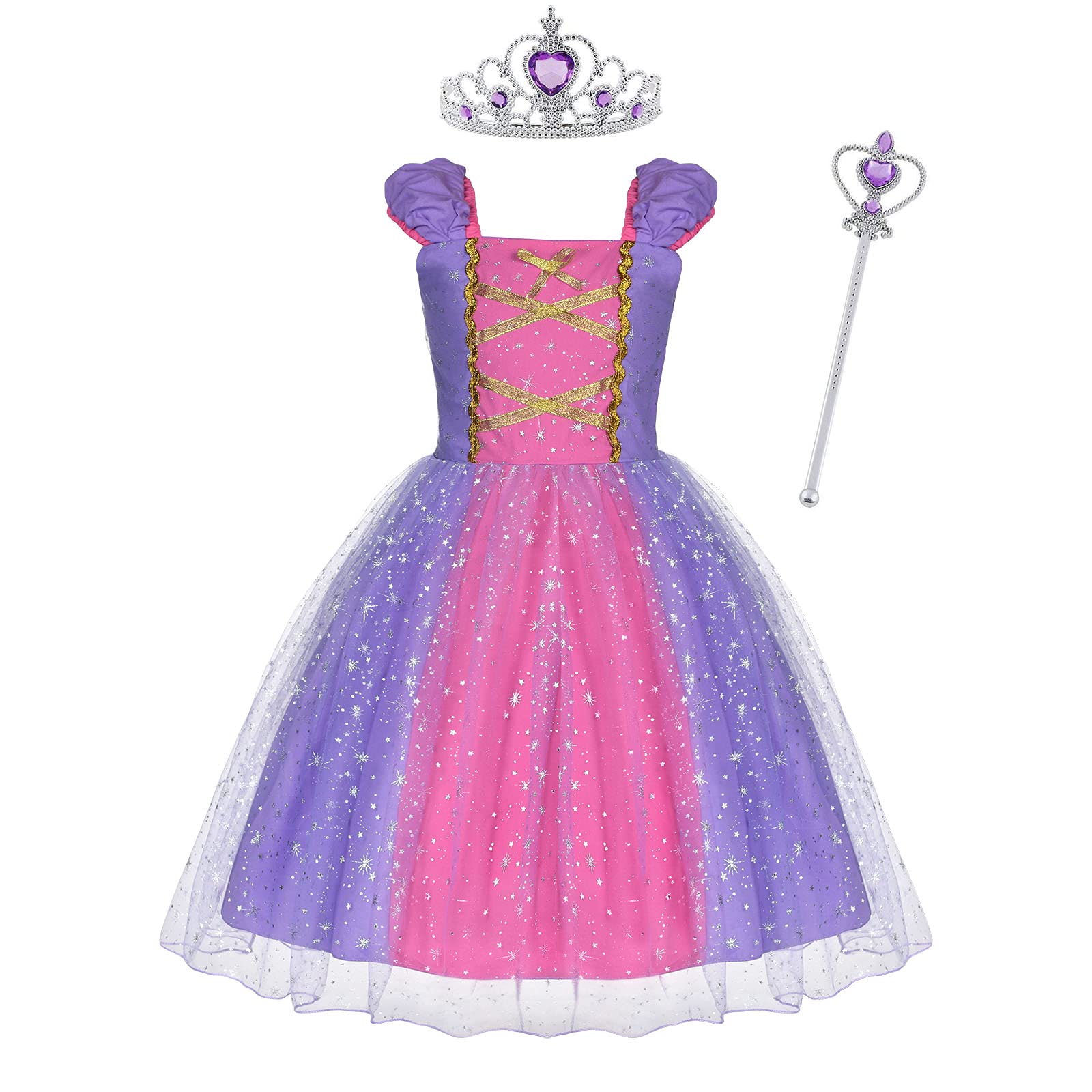 Buy ACWOO Rapunzel Princess Dress, Princess Rapunzel Party Dress ...