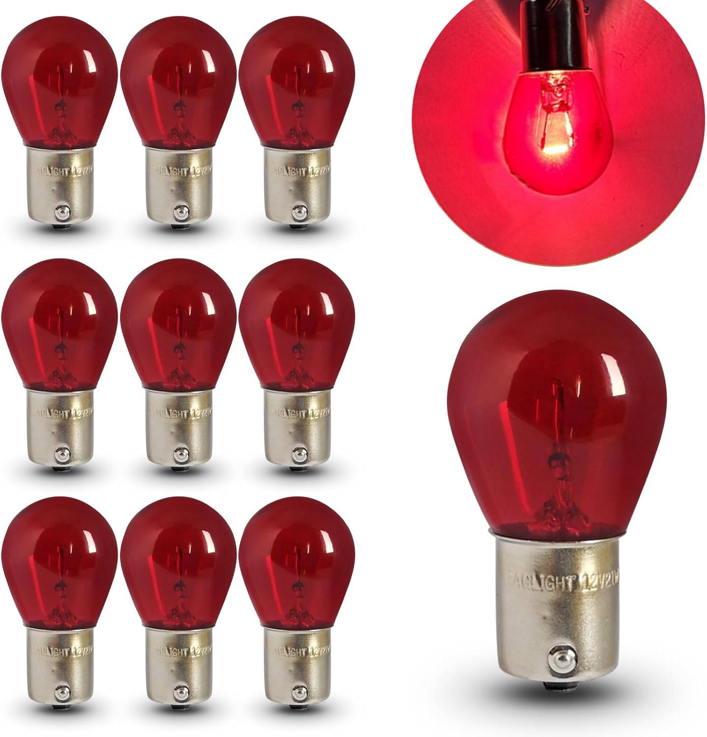 Amazon.com: Tesnaao 10 PCS Car 1156 Turn Signal Light, P21W 1141 S25 ...