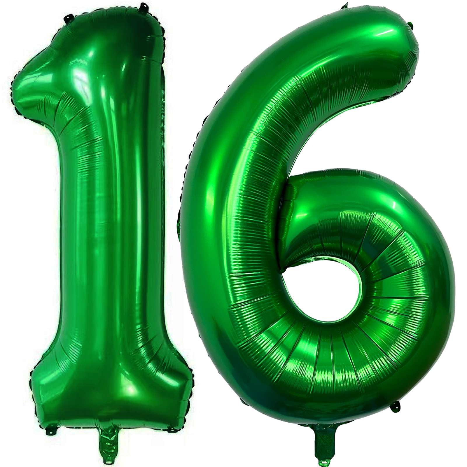Amazon.com: Dark Green 16 Number Balloons, 40 Inch Giant Number 16 ...