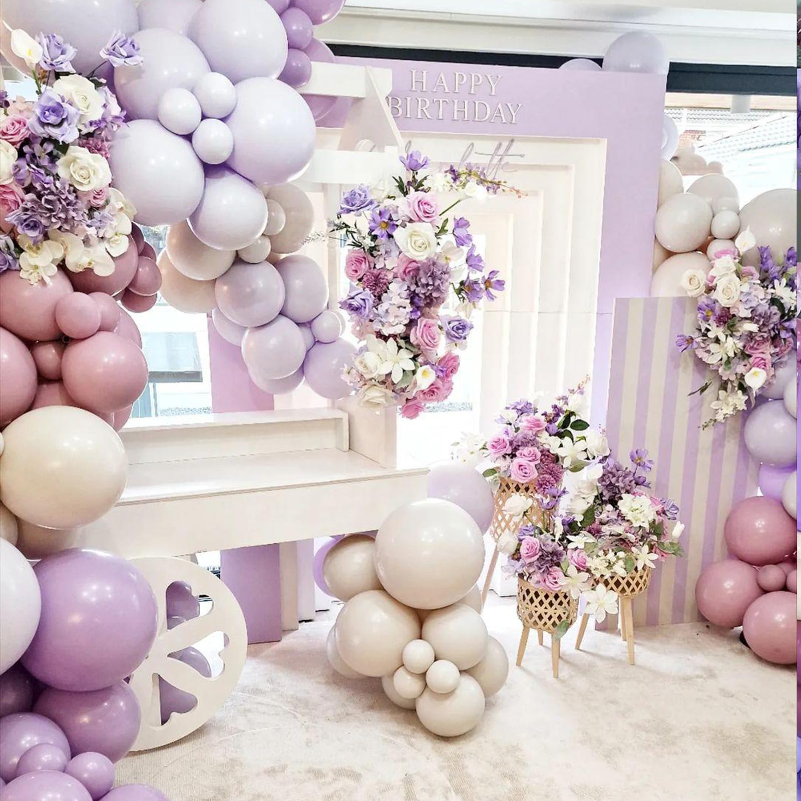 Snapklik.com : Light Purple Balloons Different Sizes, 18 12 10 5 Inch ...