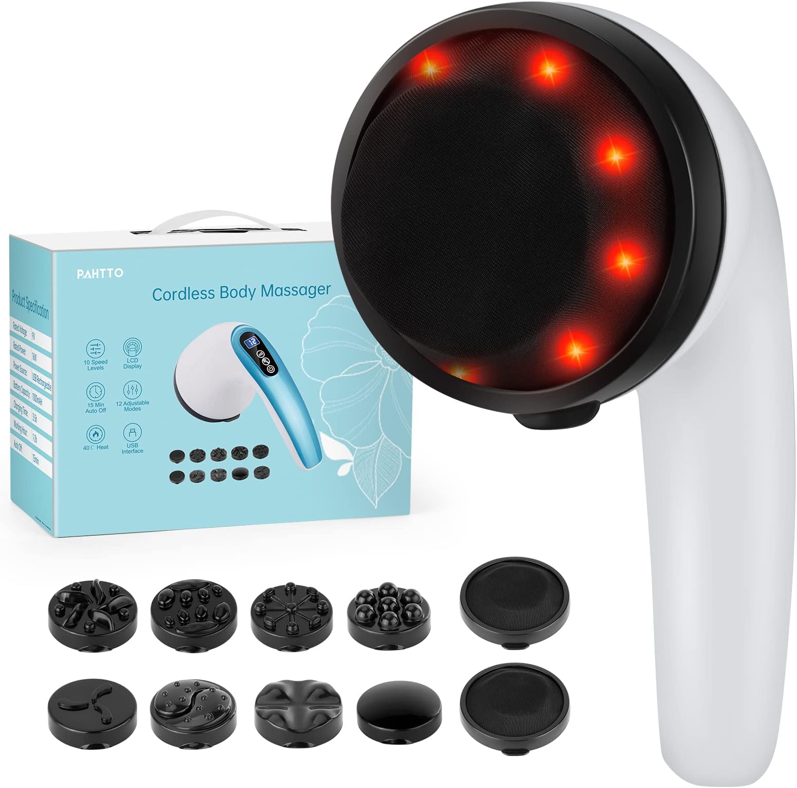 Amazon.com: PAHTTO Cordless Cellulite Remover Massager, Handheld ...