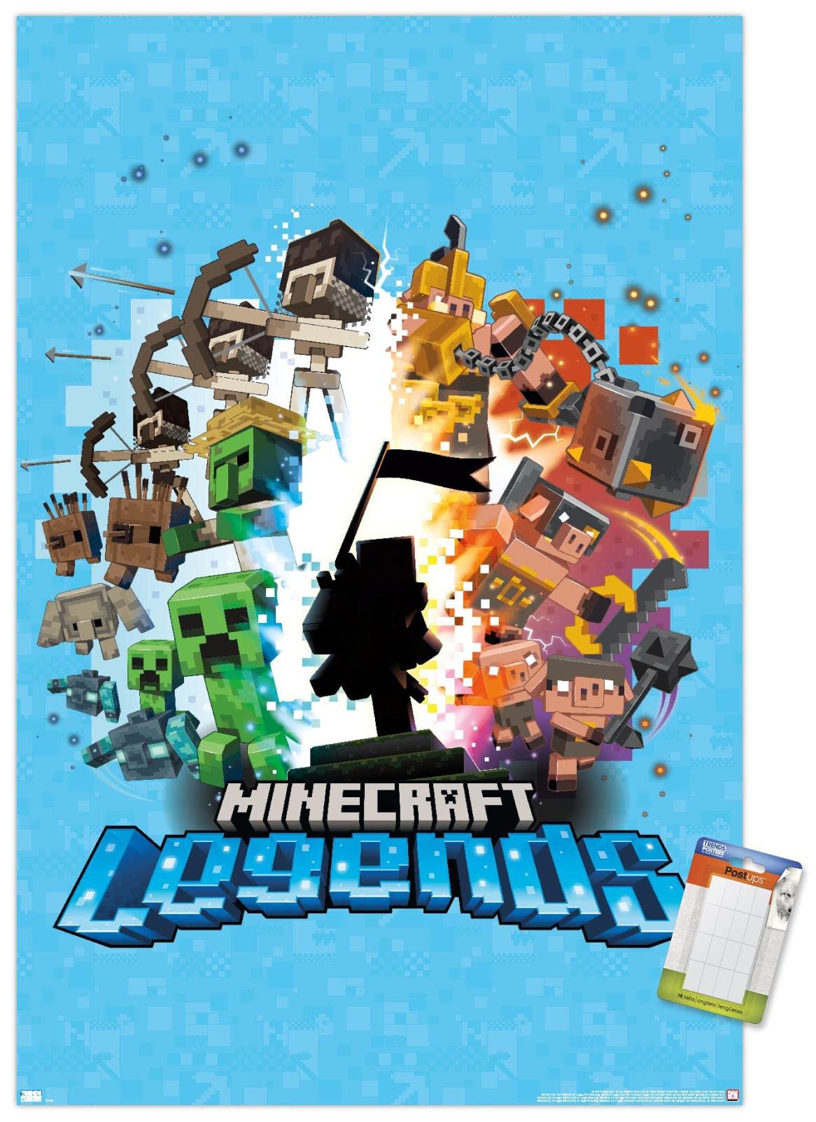 Amazon.com: Trends International Minecraft: Legends - Blue Wall Poster ...