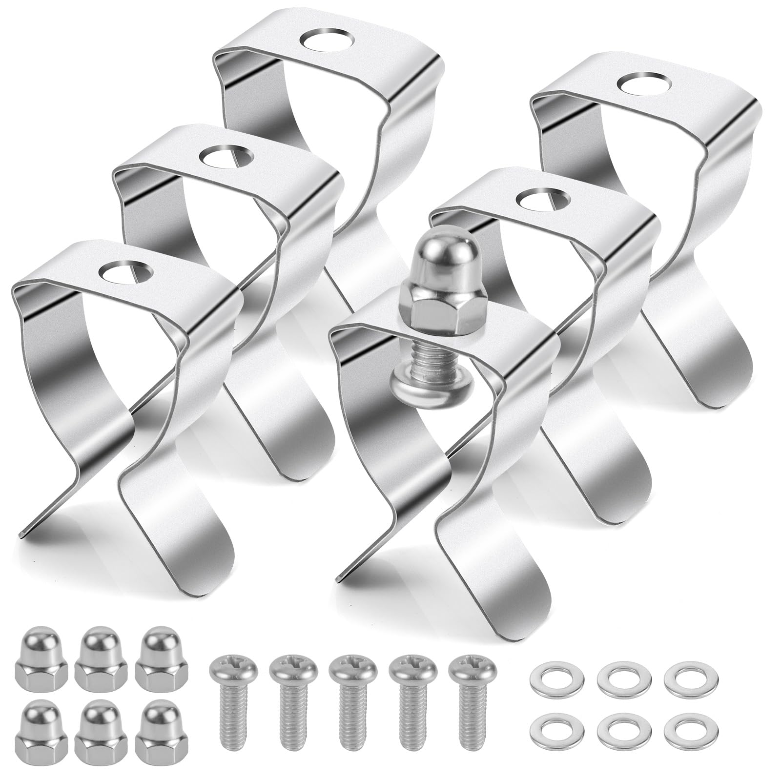 6pcs Window Well Cover Clips, Steel Basement Window Well Covers Clips ...