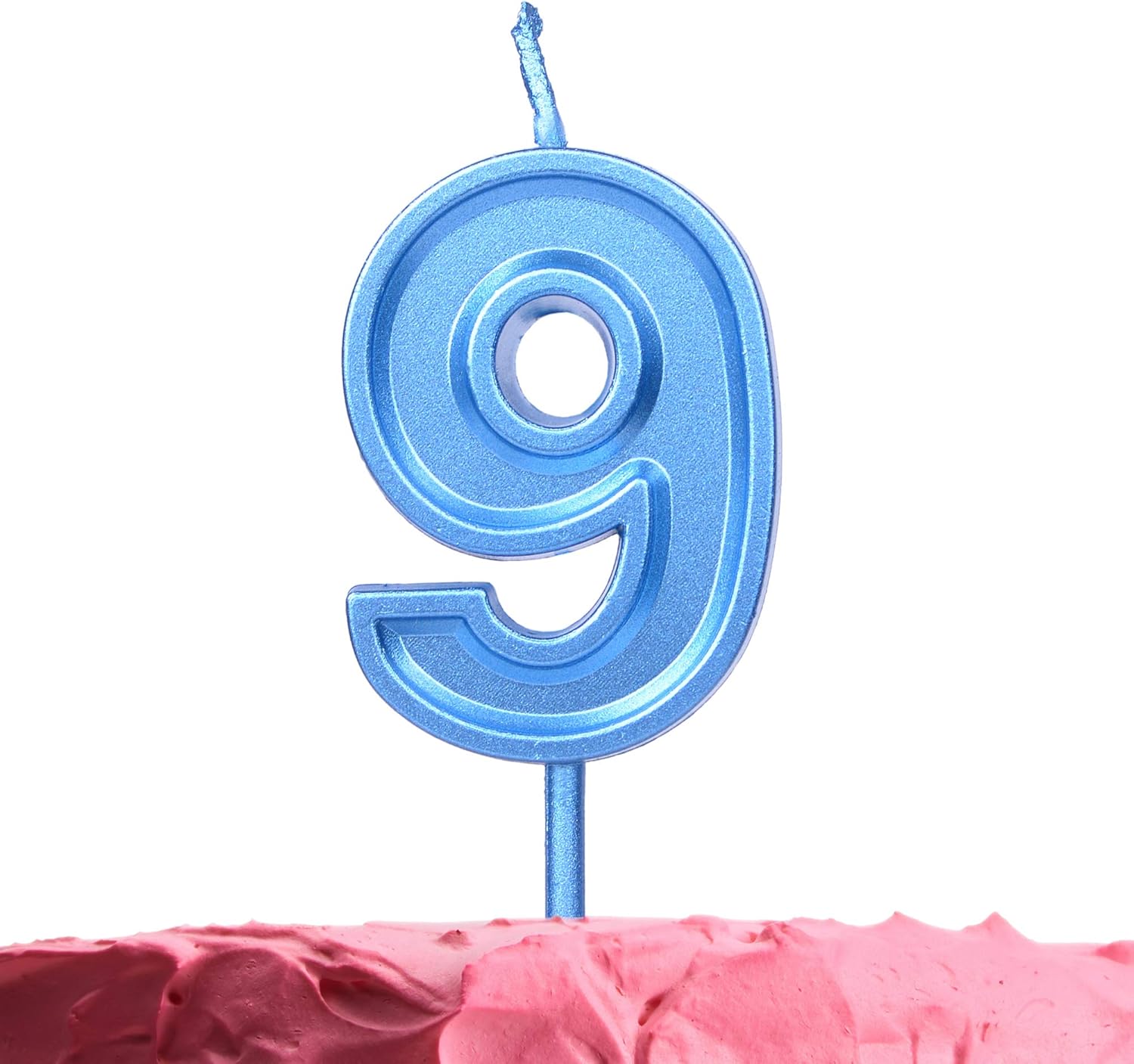 Amazon.com: GET FRESH Number 9 Birthday Candle – Blue Number Nine ...