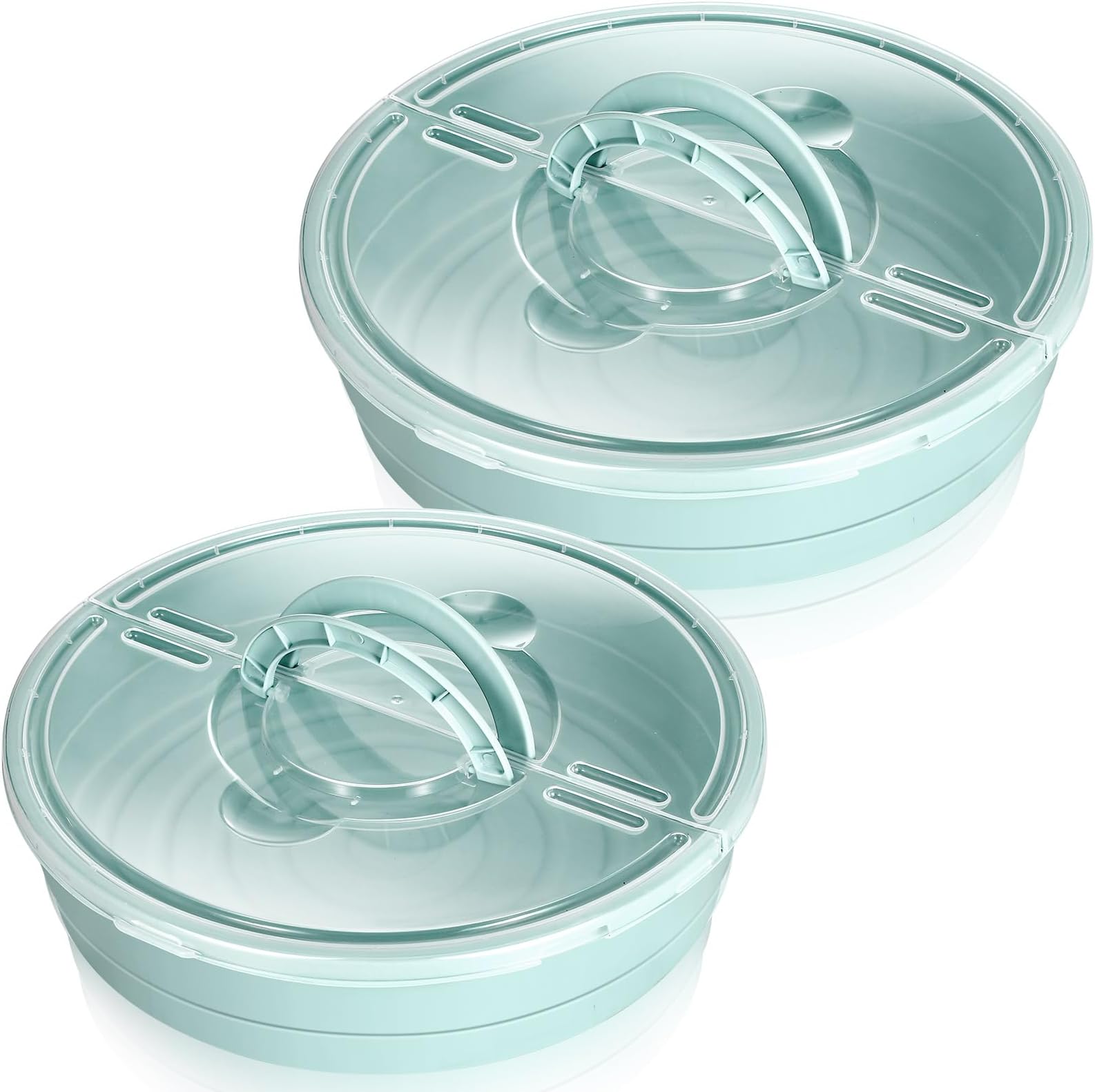 Amazon.com: Tupperware 12" Pie Round Keeper Cake Taker Aqua Blue : Home ...