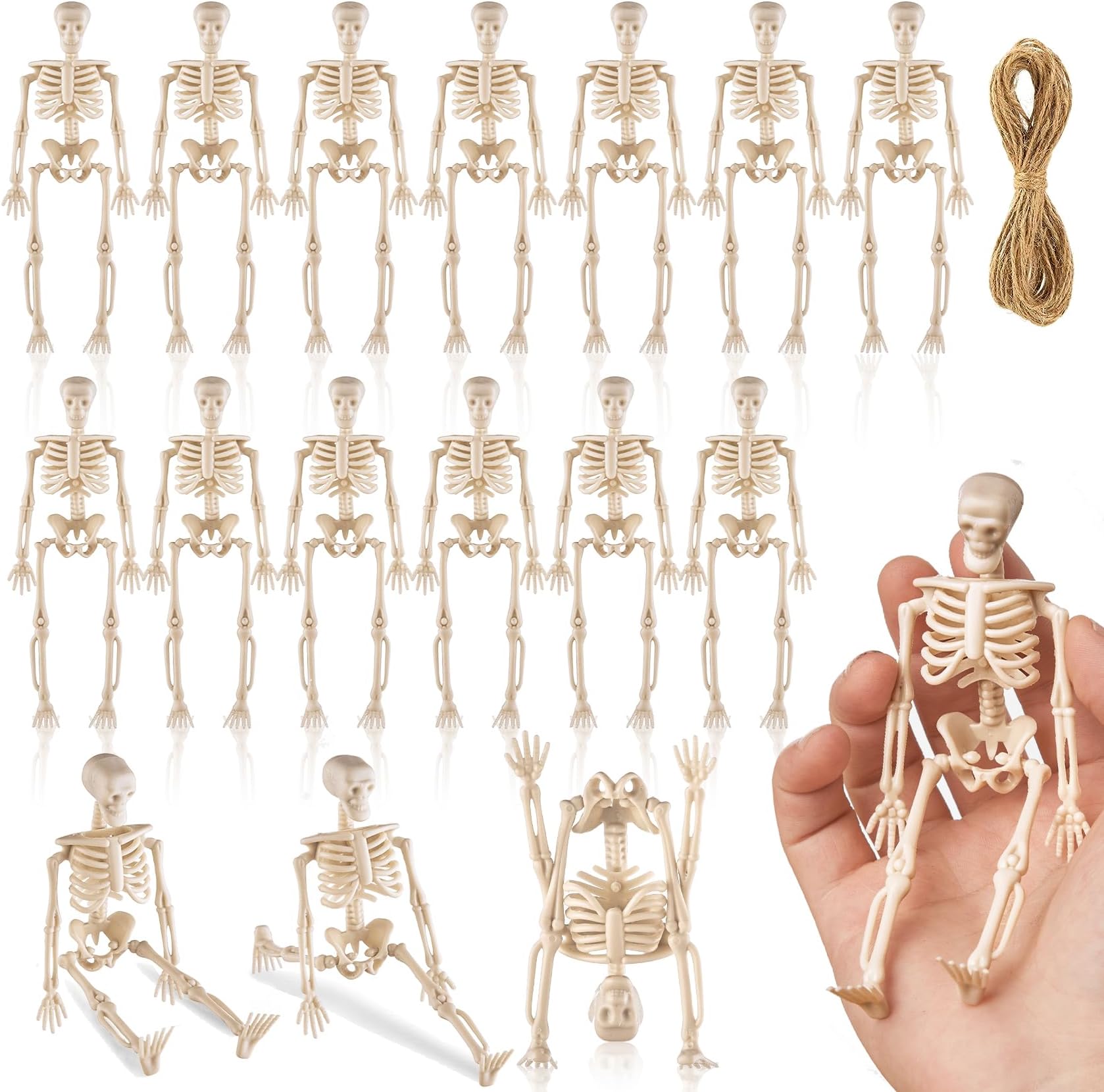 Amazon.com: ZHWKMYP 12 Pcs Mini Skeleton Figurines, Small Skeletons for ...