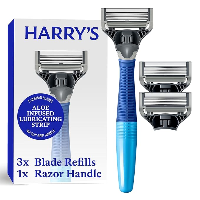 Amazon.com: Harry's Original Shaving Kit for Men - Razor Handle and 3 ...