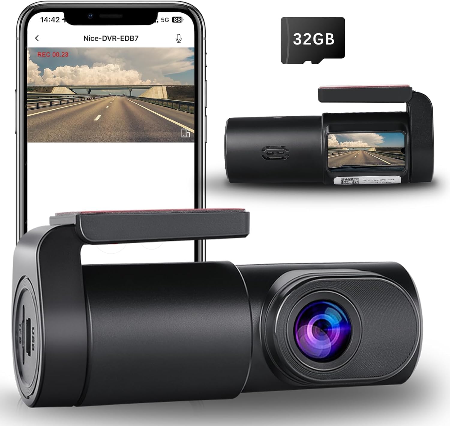 Amazon.com: HD Dual Lens Dash Cam - Front and Rear Car Camera, 1080P ...