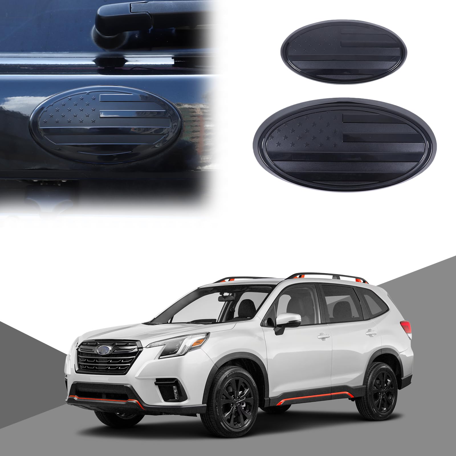 Amazon.com: Front Grill Rear Tailgate Emblem for Subaru Forester ...