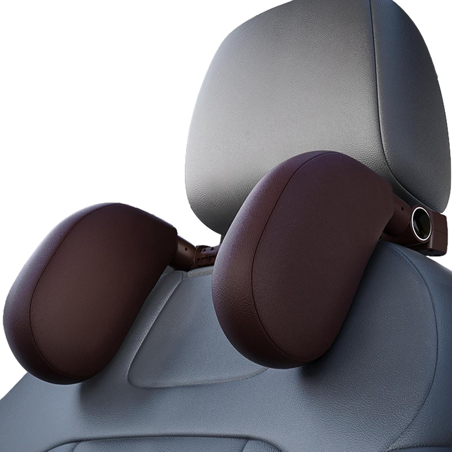 Headrest Pillow for Car Seat | PU Leather Car Pillow | Detachable U ...