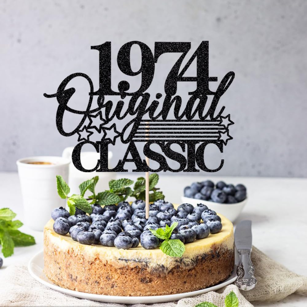 Snapklik.com : Classic 1974 Original Cake Topper, Happy 51st Birthday ...
