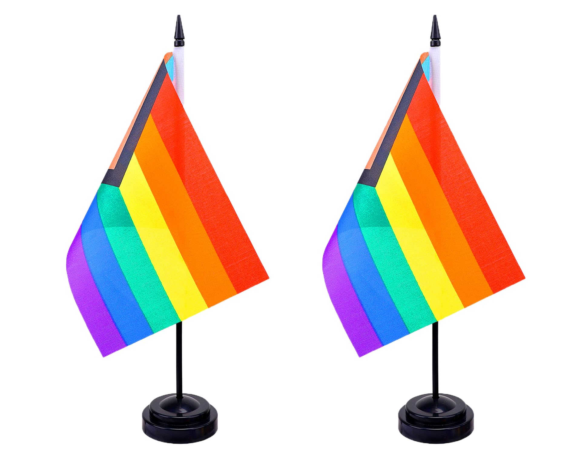 Amazon.com: WXTWK 2 Pack Pride Rainbow Flag Progress Pride Rainbow ...