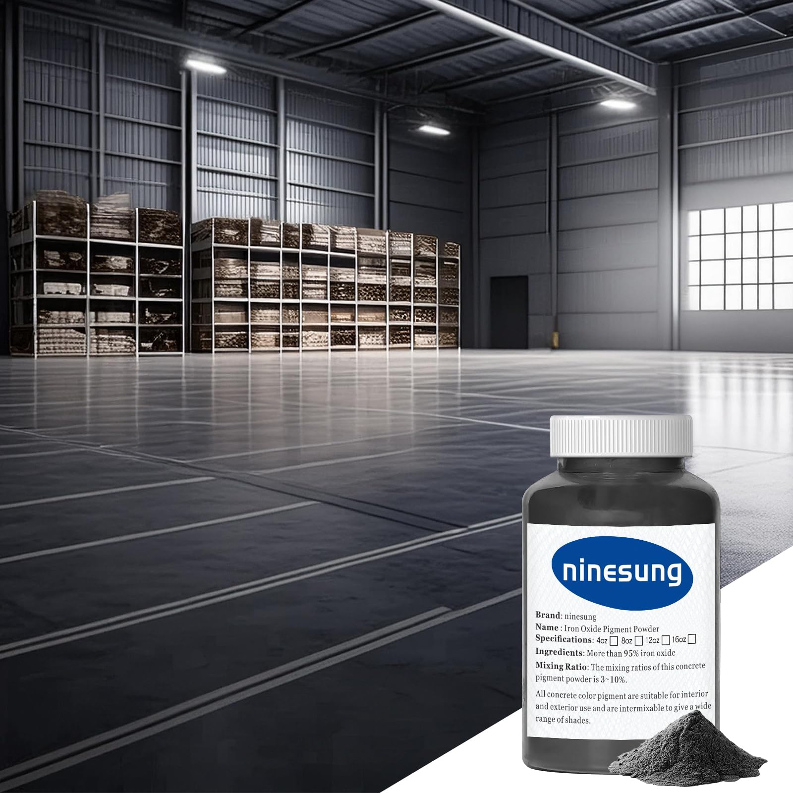 Snapklik.com : Ninesung Concrete Color Pigment, Concrete Pigment, Black ...