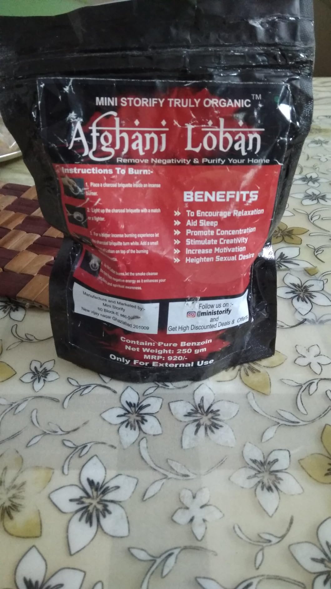 Mini Storify - Natural & Organic Afghani Loban - 250 gm - Organic, Pure ...