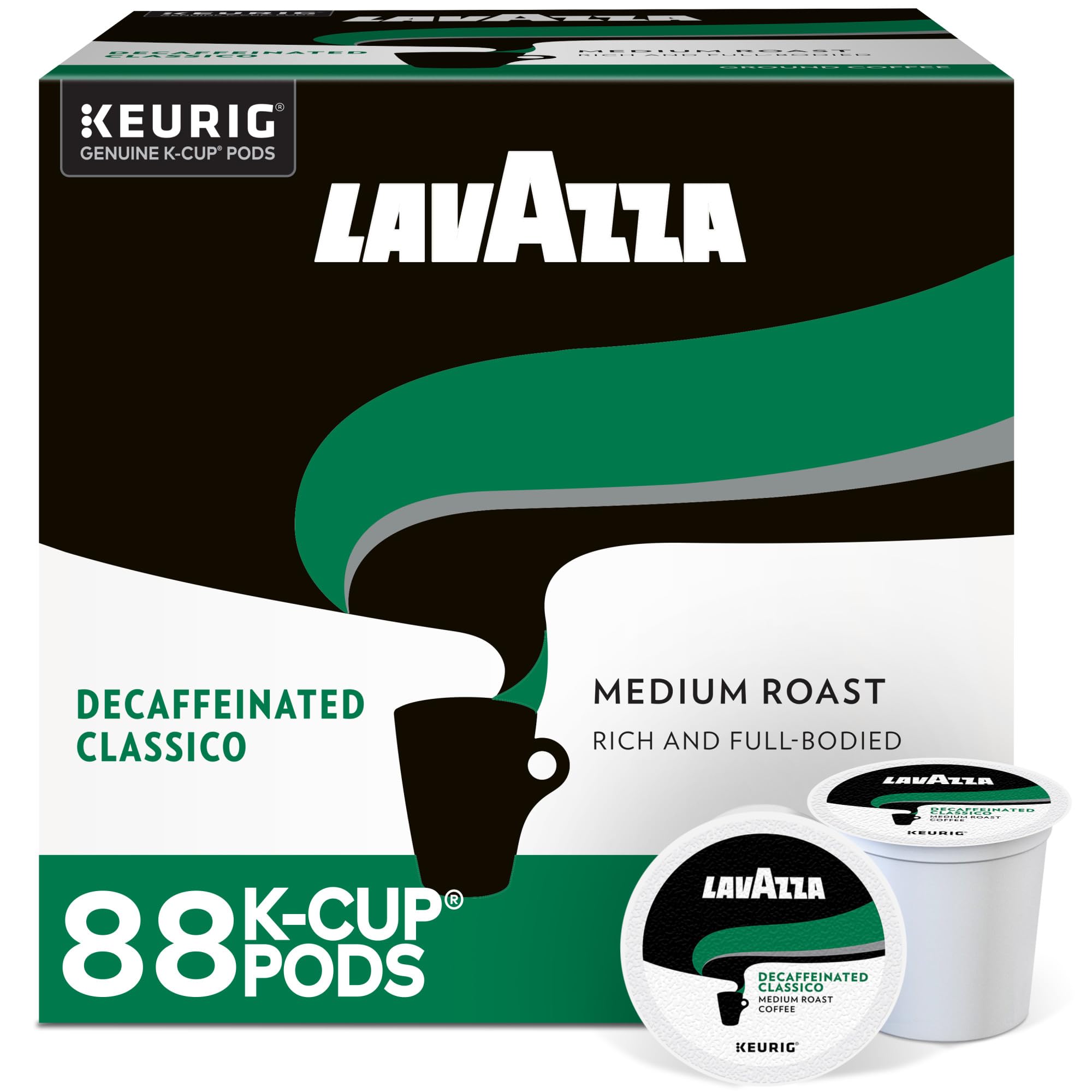 Amazon.com: Lavazza Decaf, Single-Serve Keurig K-Cup Pods, Medium Roast ...