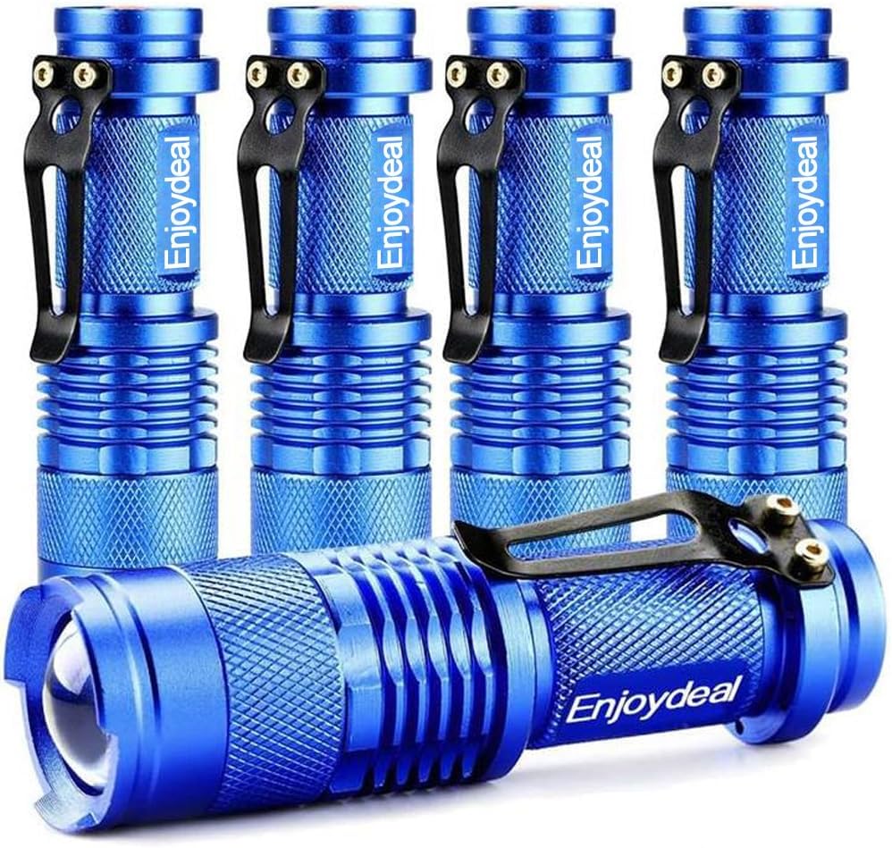 enjoydeal Mini LED Flashlights 5 Pack Pocket Pen Flashlight Ultra ...